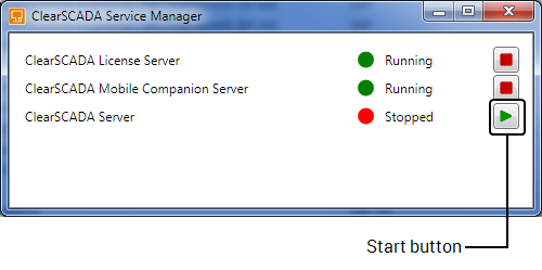Server Administration Guide - Restart the ClearSCADA Server (Start and Stop the System Server)